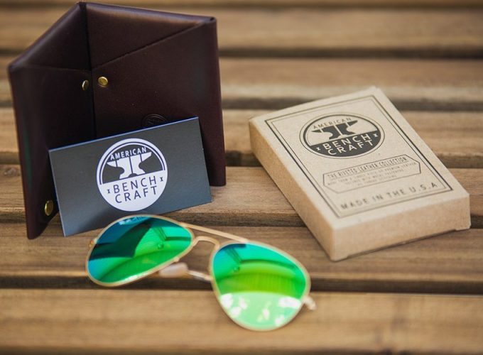 American Bench Craft Men’s Brown Hammer Riveted Leather Wallet - $69 ...